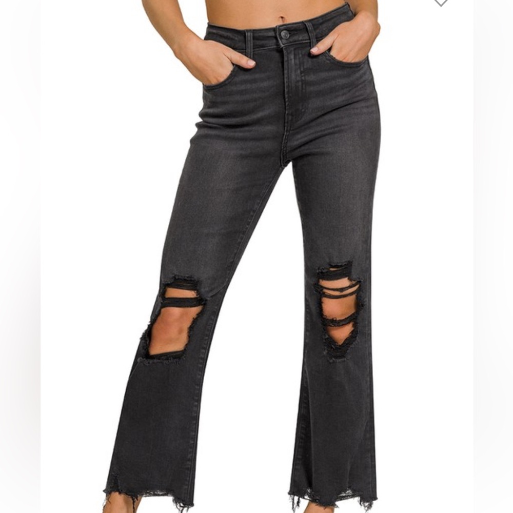 Jeans | 214 Womens Distressed Stretchy Black Jeans New | Poshmark